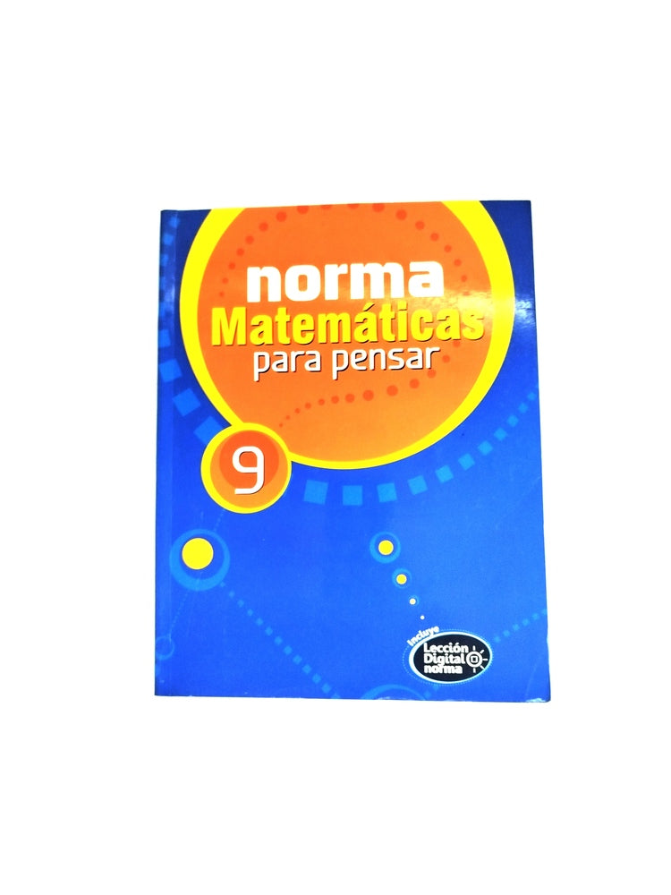 Norma matemáticas para pensar 9 – libreriatroya.com