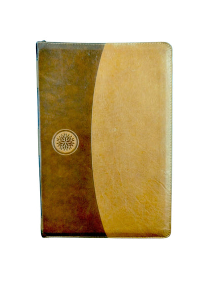 Biblia rvr 1960 letra grande tipo agenda marrón miel con cierre e imág ...